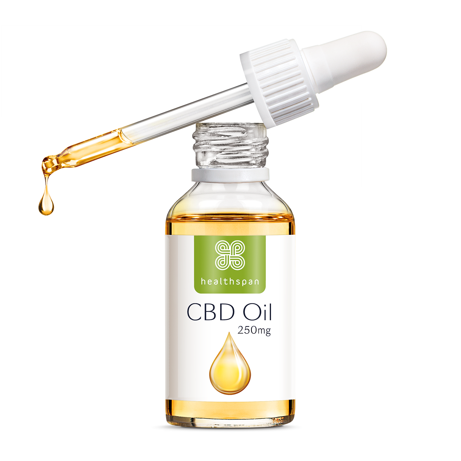 Healthspan High Strength CBD Oil Drops 250mg 10ml Bottle - Feelunique