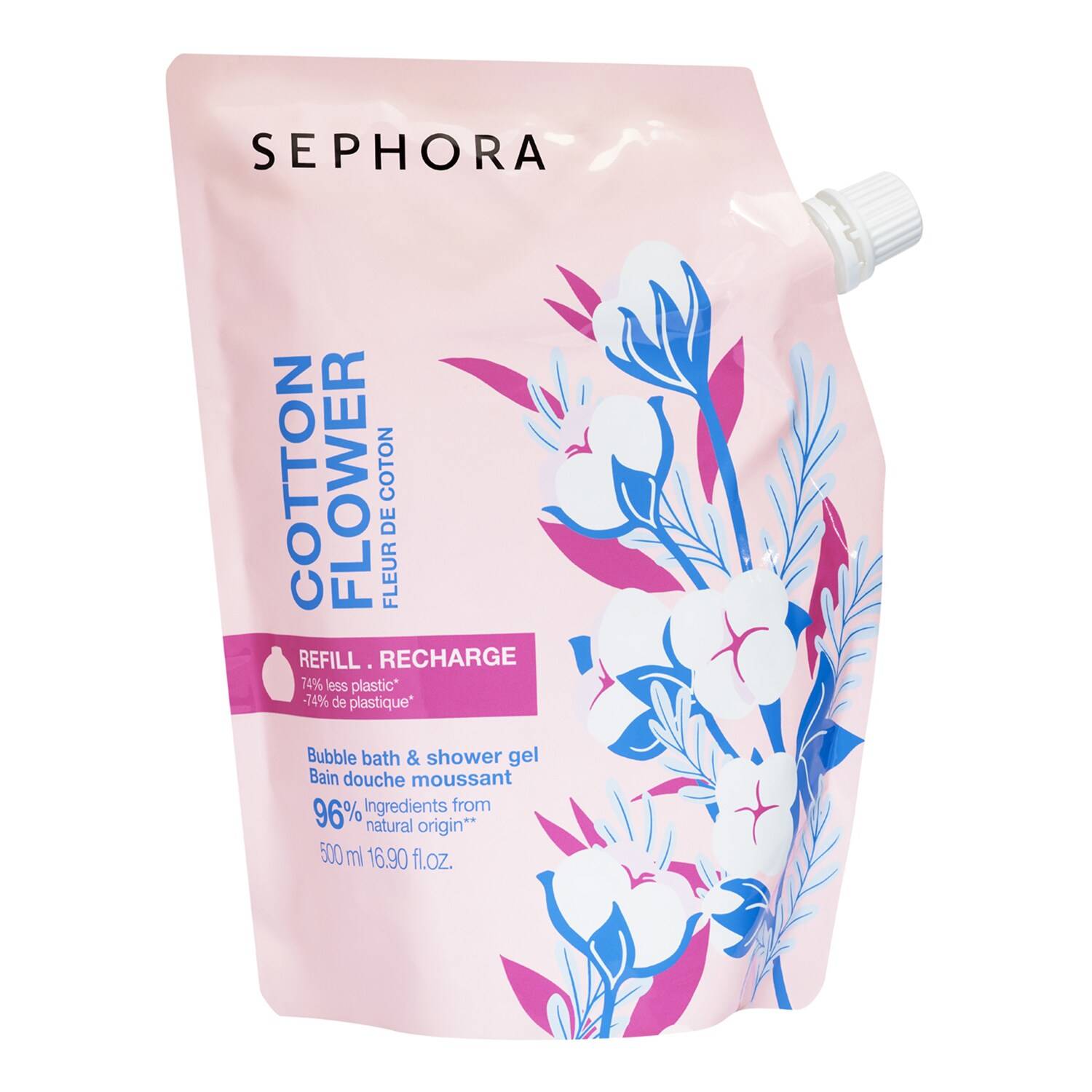 SEPHORA COLLECTION Bubble Bath & Shower Gel Refill 500ml Cotton Flower ...