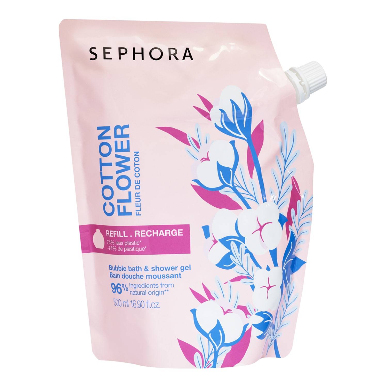 SEPHORA COLLECTION Bubble Bath & Shower Gel Refill 500ml Cotton Flower ...