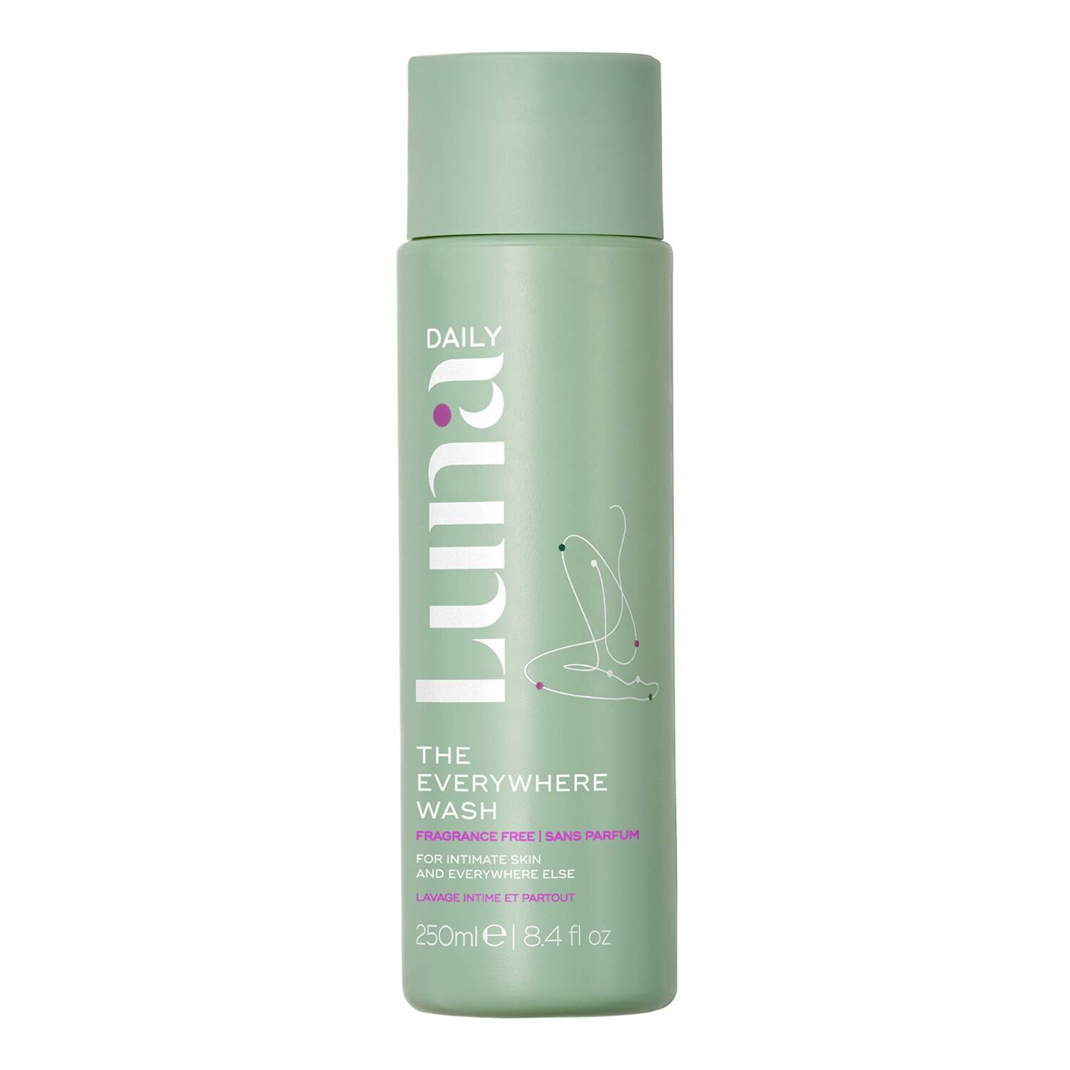 LUNA DAILY The Everywhere Wash Fragrance Free with Prebiotics + Vitamins C+E 250ml | SEPHORA UK