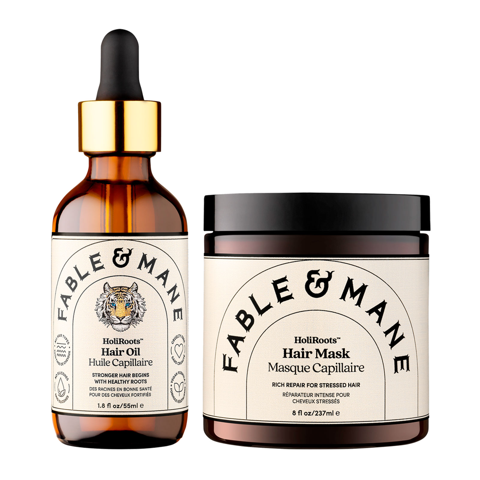 FABLE & MANE HoliRoots™ Hair Oil 55ml & Hair Mask 237ml | SEPHORA UK