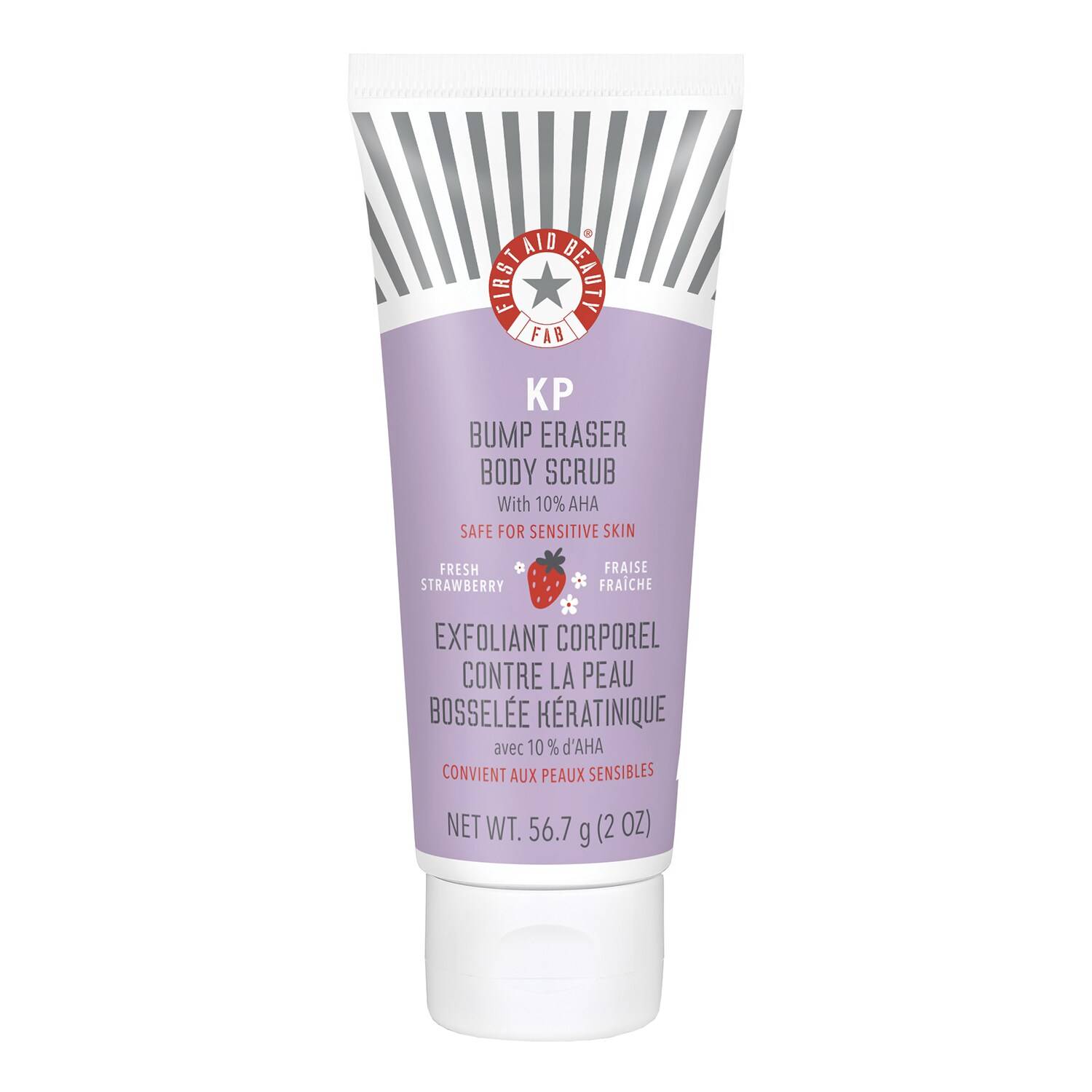 FIRST AID BEAUTY KP Smoothing Body Scrub 10% AHA Strawberry - Exfoliate ...