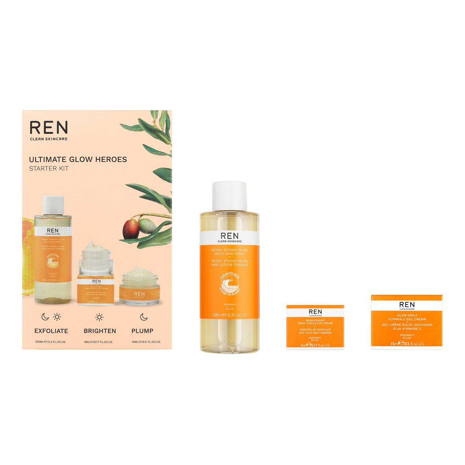 REN CLEAN SKINCARE Ultimate Glow Heroes Starter Kit | FEELUNIQUE