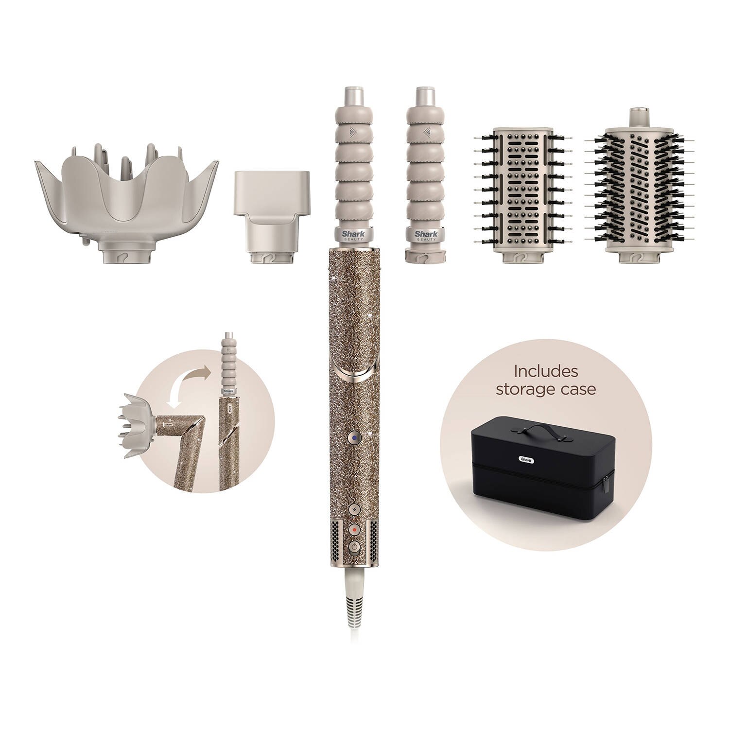 SHARK FlexStyle Sparkle Champagne Diamond Limited Edition Styler ...