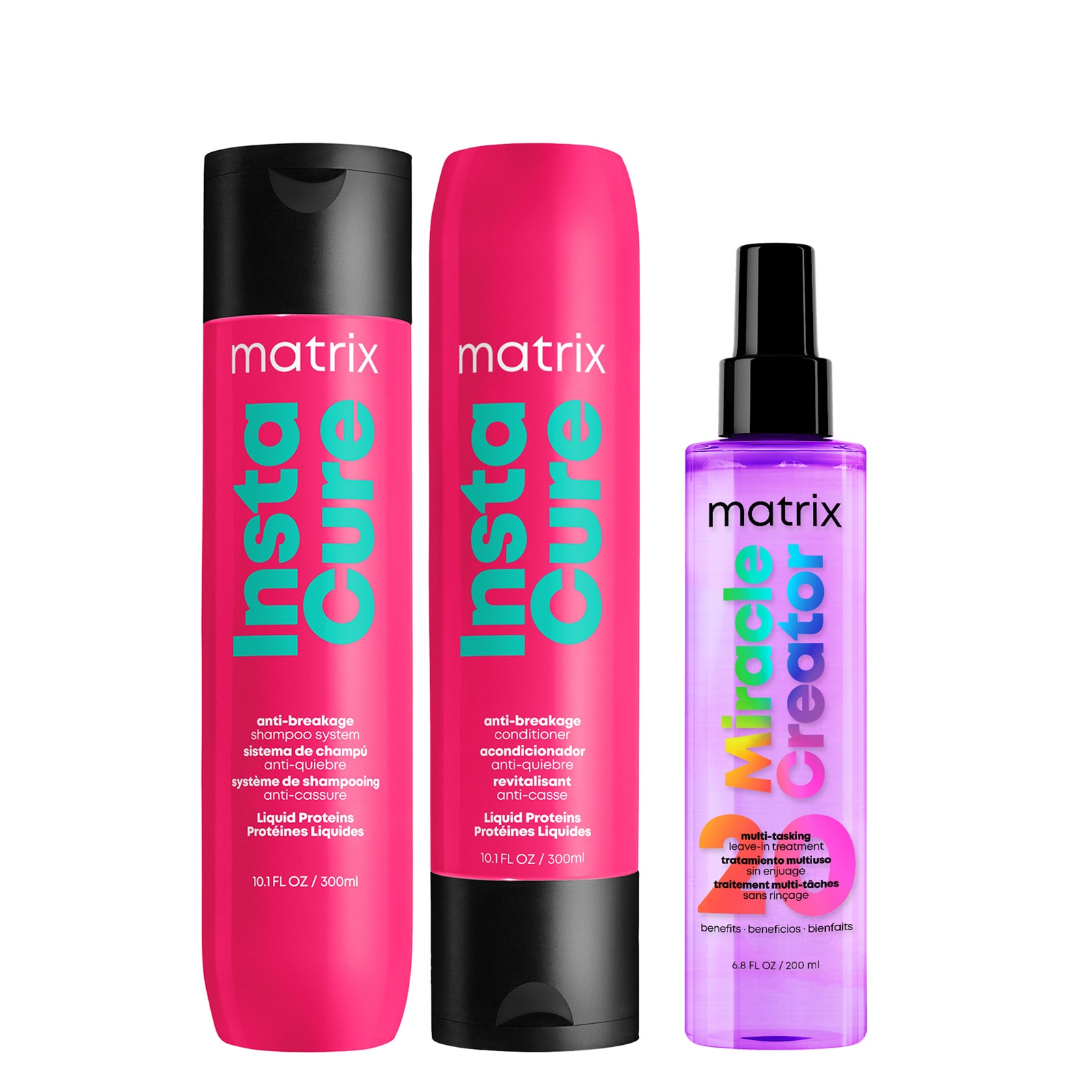 Matrix Instacure Shampoo, Conditioner and Miracle Creator Trio for Dry ...