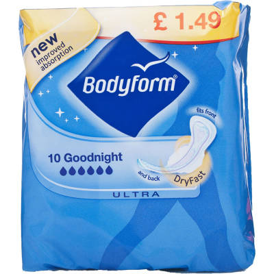 Bodyform Ultra Goodnight Pads with Wings - 10 Pads | SEPHORA UK
